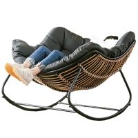 China Create a Cozy Oasis with Modern Outdoor Garden Patio Furniture Rattan Rocking Chair for sale