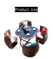 China Space Saving Outdoor Garden Chair and Table Rattan Furniture Bistro Cafe Set for Garden for sale