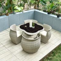 China Space Saving Outdoor Garden Chair and Table Rattan Furniture Bistro Cafe Set for Garden for sale