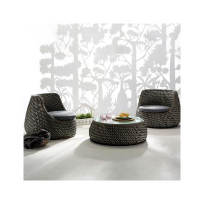 China Mail Packing Rattan Sofa Set HDPE Wicker Outdoor Garden Table for Leisure on Patio for sale