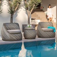 China Mail Packing Rattan Sofa Set HDPE Wicker Outdoor Garden Table for Leisure on Patio for sale