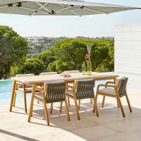China Modern Outdoor Furniture Mail Packing Teak Tables and Chairs for Leisure Courtyard for sale