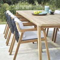 China Modern Outdoor Furniture Mail Packing Teak Tables and Chairs for Leisure Courtyard for sale