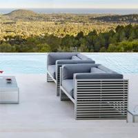 China Apartment Style Modern Outdoor Furniture Luxury Patio Aluminium Rope Sofa Chair Set for sale