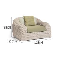 China Backyard Patio Furniture Garden Set with Private Villa Garden Sofa in Rope Woven Design for sale