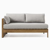 China Outdoor Garden Furniture Modern Design Teak Wood Sofa Set with Cushion and Cushion for sale