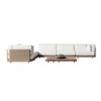 China Teak Outdoor Furniture Set Aluminum Patio Furniture Sofa Set Garden Lounge Sofa for sale