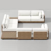 China Teak Outdoor Furniture Set Aluminum Patio Furniture Sofa Set Garden Lounge Sofa for sale