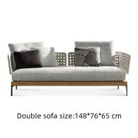 China Wooden Modern Outdoor Furniture Garden Sofa Set Teak Courtyard Morden Design Durable for sale