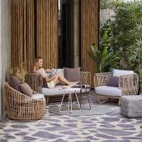 China Set Style Leisure Aluminum Frame Outdoor Garden Sofa for Modern Hotel Villa All Weather for sale