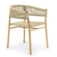 China PE Synthetic Wicker Rattan Teak Dining Table and Chair Set Outdoor Furniture Best Style for sale