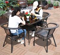 China Outdoor Dining Made Fashionable with High Back Wicker Garden Chair Eco-Friendly Option for sale