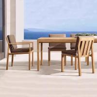 China Wooden Villa Garden Furniture Dining Table and Chair Set with Teak Wood for sale