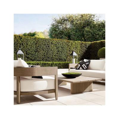 China Pedal Size 78*78*38 cm Outdoor Garden Wood Three Seater Sofa for Patio Furniture for sale