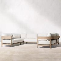 China Pedal Size 78*78*38 cm Outdoor Garden Wood Three Seater Sofa for Patio Furniture for sale