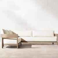 China Pedal Size 78*78*38 cm Outdoor Garden Wood Three Seater Sofa for Patio Furniture for sale