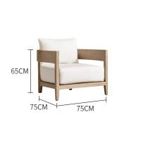 China Pedal Size 78*78*38 cm Outdoor Garden Wood Three Seater Sofa for Patio Furniture for sale