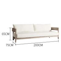 China Pedal Size 78*78*38 cm Outdoor Garden Wood Three Seater Sofa for Patio Furniture for sale