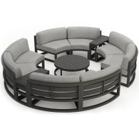 China Aluminum Round Shape Garden Sofas Outdoor Sofas Patio Furniture Set Modern Design for sale