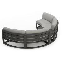 China Aluminum Round Shape Garden Sofas Outdoor Sofas Patio Furniture Set Modern Design for sale