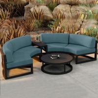 China Aluminum Round Shape Garden Sofas Outdoor Sofas Patio Furniture Set Modern Design for sale