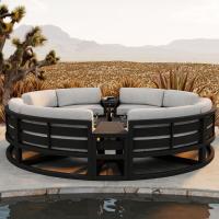 China Aluminum Round Shape Garden Sofas Outdoor Sofas Patio Furniture Set Modern Design for sale
