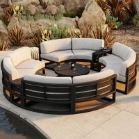 China Aluminum Round Shape Garden Sofas Outdoor Sofas Patio Furniture Set Modern Design for sale