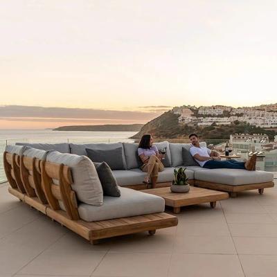 China Living Room Balcony Garden Patio Hotel Sectional Outdoor Sofa with Waterproof Cushions for sale