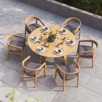 China Solid Teak Patio Furniture Modern Outdoor Dinner Sets for Garden Bistro Coffee Table for sale