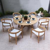China Solid Teak Patio Furniture Modern Outdoor Dinner Sets for Garden Bistro Coffee Table for sale