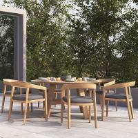 China Solid Teak Patio Furniture Modern Outdoor Dinner Sets for Garden Bistro Coffee Table for sale