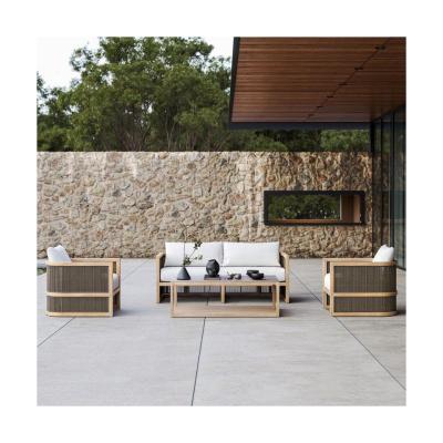 China Contemporary All Weather Luxury Garden Waterproof Outdoor Furniture Wicker Patio Sofa for sale