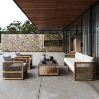 China Contemporary All Weather Luxury Garden Waterproof Outdoor Furniture Wicker Patio Sofa for sale
