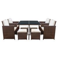 China Modern Design UV Resistant PE Rattan Outdoor Sofa Set for Space Saving Cube Furniture for sale