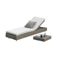 China Modern Design Hotel Pool Sun Lounger Outdoor Rattan Beach Lounge with Mail Packing for sale