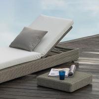 China Modern Design Hotel Pool Sun Lounger Outdoor Rattan Beach Lounge with Mail Packing for sale