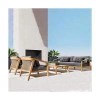 China Functional Garden Sofa Set with Waterproof Cushion and Rattan Rope Wicker Fire Pit for sale