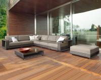 China Outdoor Rattan L Shape Sofa Garden Sofa Set with Patio Wicker Furniture for sale