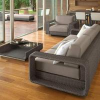 China Apartment Outdoor Furniture Rattan L Shape Sofa for Villa Patio Relaxation for sale