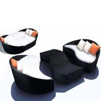 China Outdoor Furniture Resin Rattan Sun Lounger Perfect for Relaxation in Garden or Beach for sale