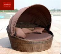 China Outdoor Furniture Resin Rattan Sun Lounger Perfect for Relaxation in Garden or Beach for sale