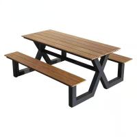 China Plastic Wood Desk Top Waterproof Aluminium Frame Mountain Park Bench Chair for Outdoor for sale
