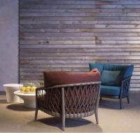 China Modern Design One Seat Rattan Sofa for Outdoor Furniture Custom for sale