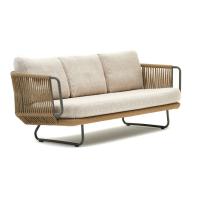 China Custom Garden Outdoor Patio Furniture Rattan Rope Sofa with Quick Dry Foam in Garden for sale