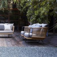China Custom Garden Outdoor Patio Furniture Rattan Rope Sofa with Quick Dry Foam in Garden for sale