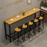 China Modern Simple Design Wood Bar Chair Stools And Rectangle Table Set For Home Office for sale