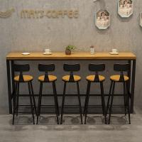 China Modern Simple Design Wood Bar Chair Stools And Rectangle Table Set For Home Office for sale