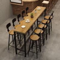 China Modern Simple Design Wood Bar Chair Stools And Rectangle Table Set For Home Office for sale