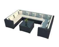 China Customized Luxury Rattan Furniture Patio Sofa for Modern Outdoor Garden Design for sale