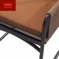 China European Dining Modern Design Custom Rope Rattan Dinging Chair Restaurant Furniture for sale